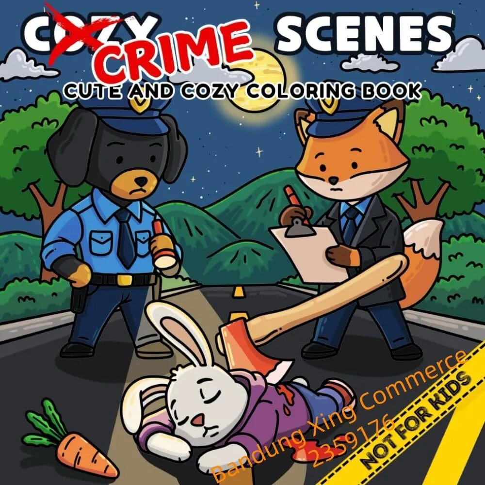 Раскраска антистресс для взрослых и подростков Coco Wyo -CRIME SCENES 76