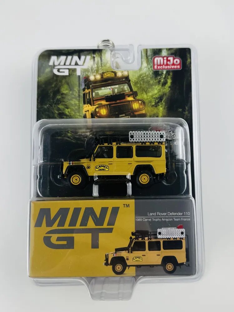 Машинка TSM MINI GT 1/64 #463 Land Rover Defender 110 1989 Camel cup Die-cast Alloy Car Model Toy Gift