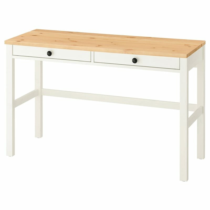 Письменный стол IKEA HEMNES, 120x47 см, светло-коричневый 305.349.54