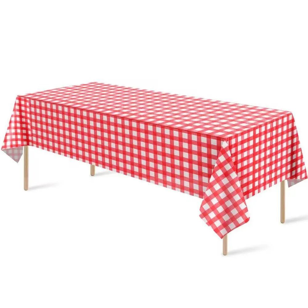 Скатерть одноразовая длина 274 см, ширина 137 см.