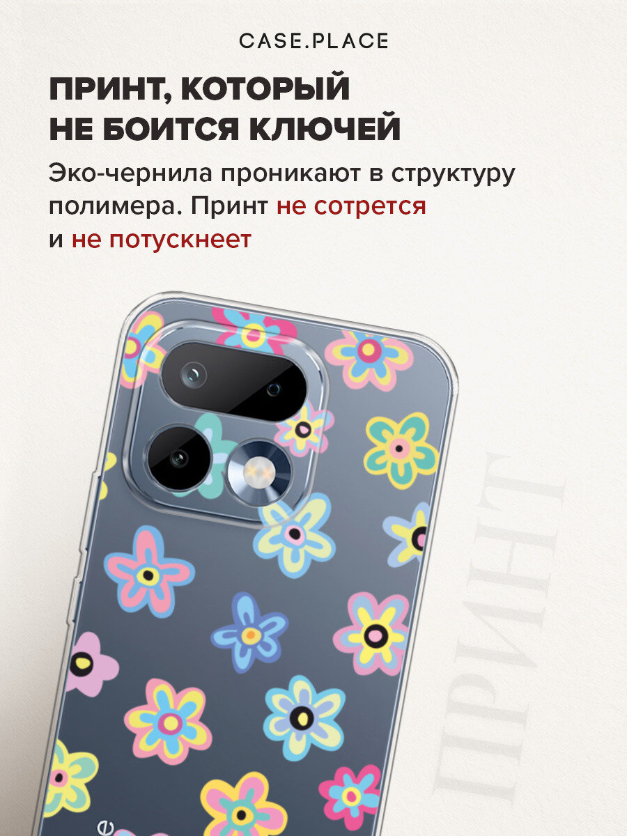 Чехол на Realme 16 Pro / Реалми 16 Про с принтом Летние цветочки — фото 1