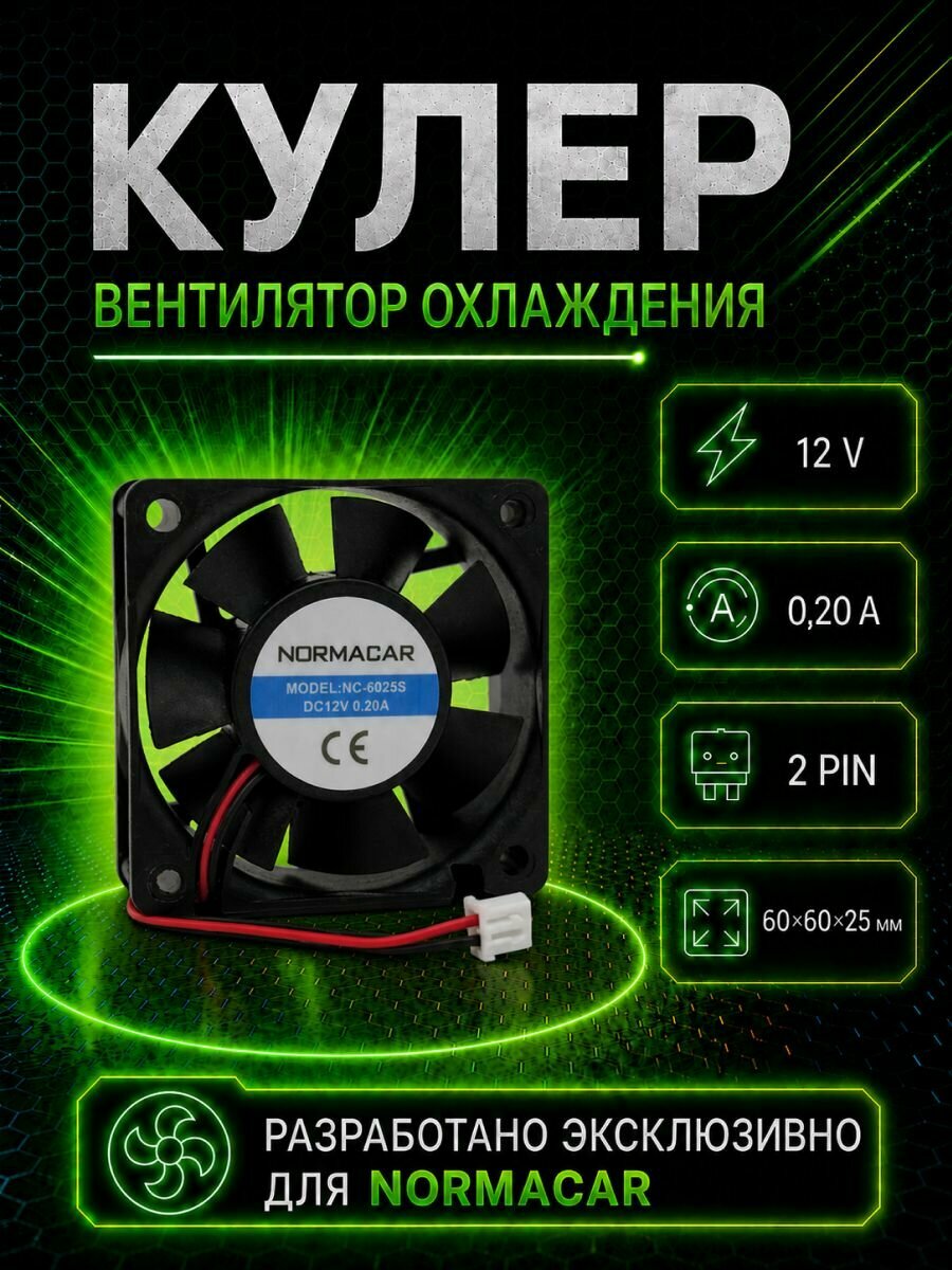 Кулер 606025 мм 12V 2PIN вентилятор для техники YF, для охлаждения корпуса и комплектующих ПК, для стабильного