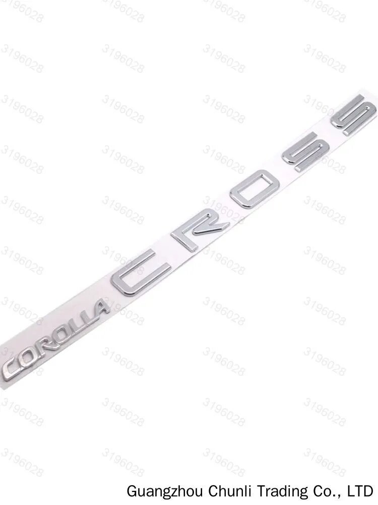 Для логотипа TOYOTA COROLLA CROSS, эмблема заднего багажника, 3D-значок на заднюю сторону, наклейка с английской буквой