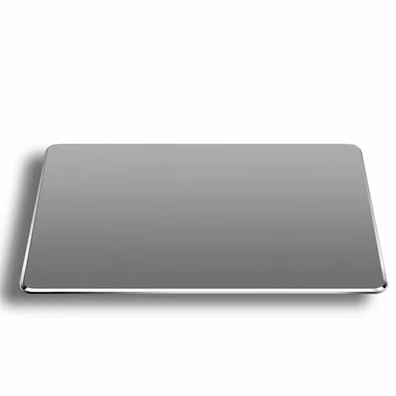 Серебряный алюминиевый коврик для мыши 240x200x2mm, Серебряный, Silver