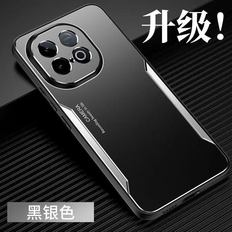 Чехол на VIVO IQOO Z10 Turbo Plus серебристый, металлик