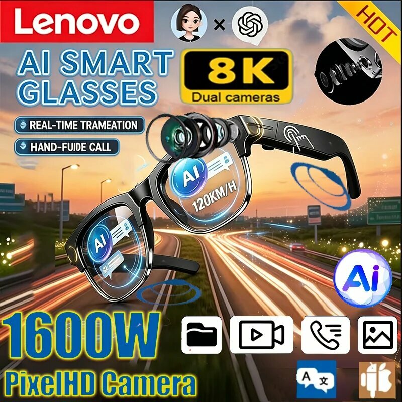 Lenovo D12 8K AI умные очки Transparent