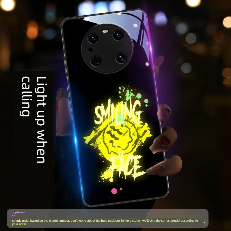 Умный подсвечиваемый чехол для Huawei Mate80 Pro Max с дизайном BOOM013, функция свечения при звонке