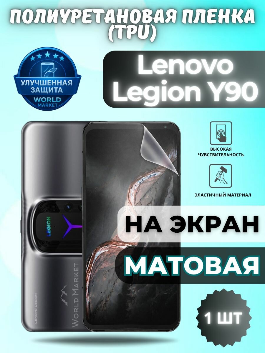 Гидрогелевая полиуретановая пленка для Lenovo Legion Y90 / матовая на экран / защита с эффектом восстановления на Леново Легион у90