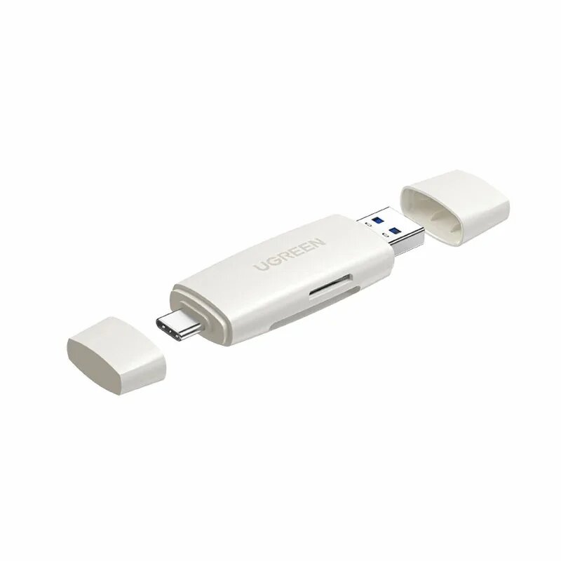 UGREEN Картридер Greenlink USB3.0 2 портов Type-C/USB-A CM304 200 МБ/с