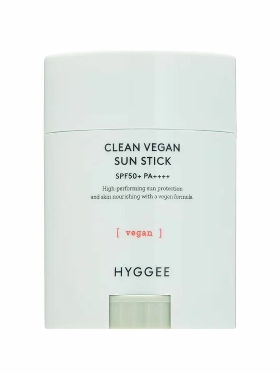 Солнцезащитный стик SPF 50+ PA++++ HYGGEE Clean vegan sun stick