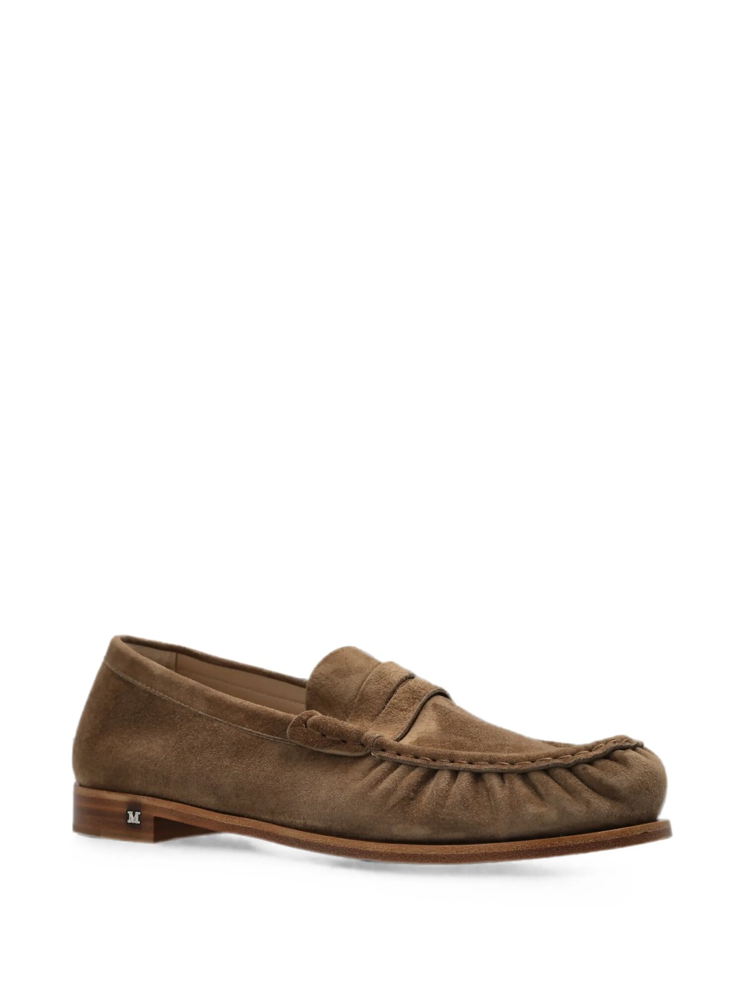 Лоферы Max Mara Sponda suede loafers, размер 36, brown — фото 1