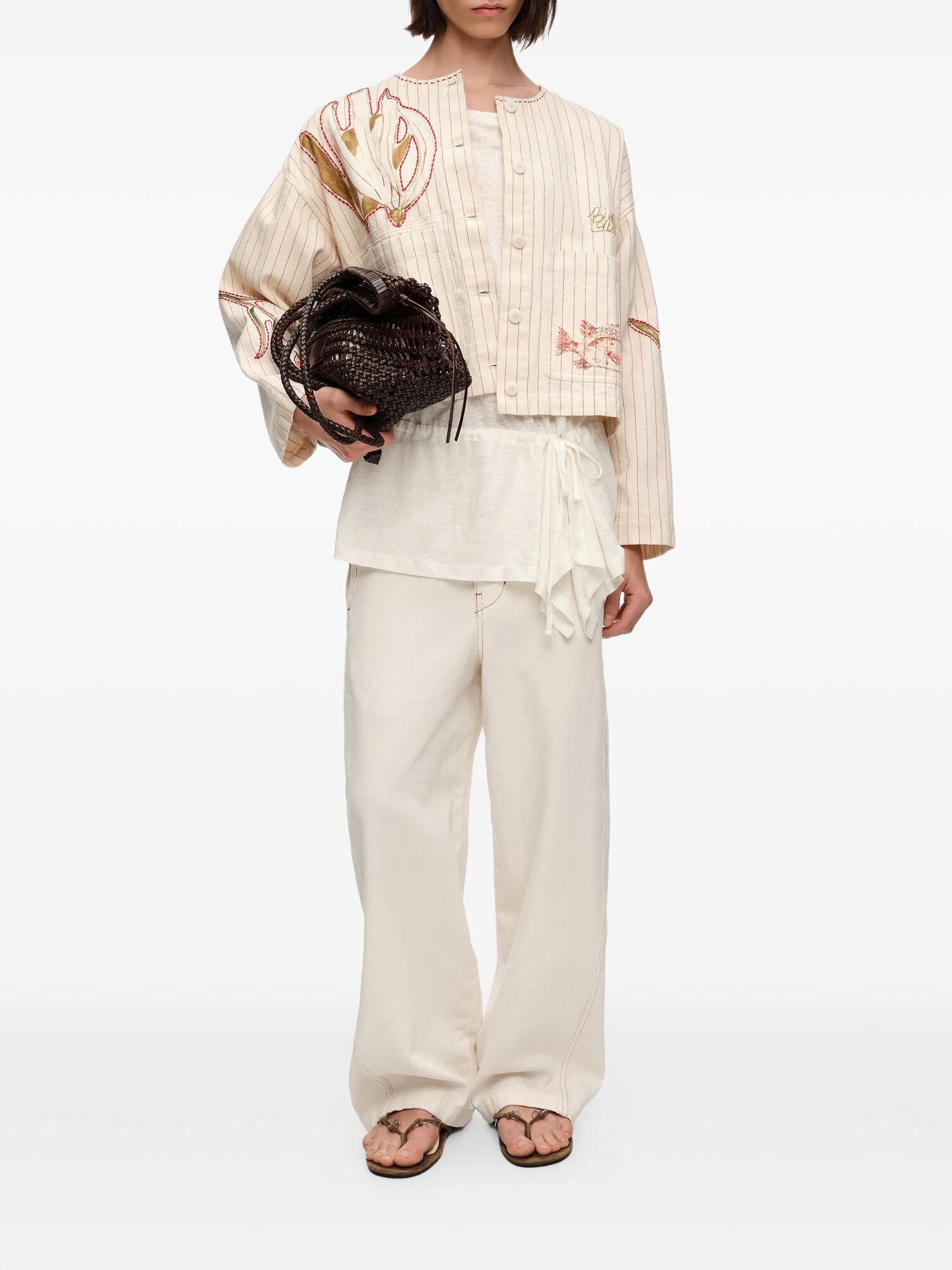 Куртка BIMBA Y LOLA Striped printed jacket, размер 38 EU, разноцветный — фото 1