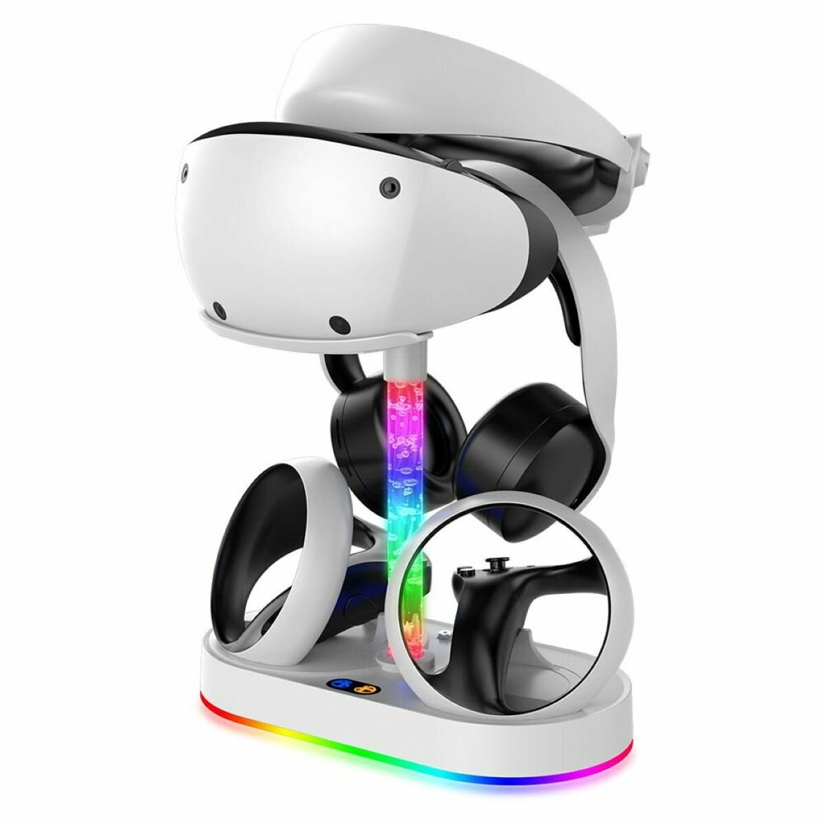Быстрая зарядная док-станция для контроллеров геймпадов VR Sense и подставка шлема VR2 Sony Playstation 5 PS5 с RGB