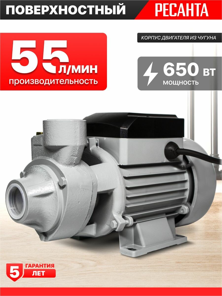 Поверхностный насос Ресанта/ гарантия 5 лет/ ПСН-3300Ч