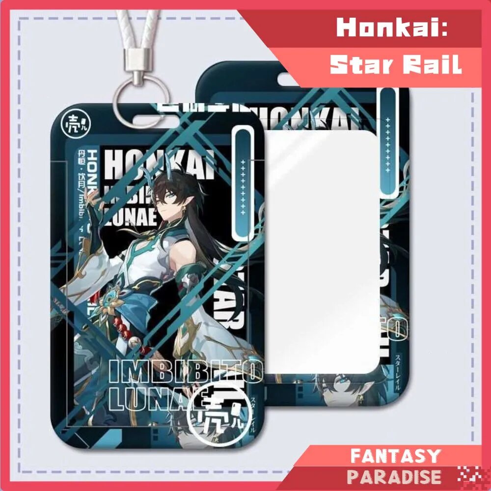 Чехол для пропуска, бейджик для школьника, на шнурке, Honkai: Star Rail