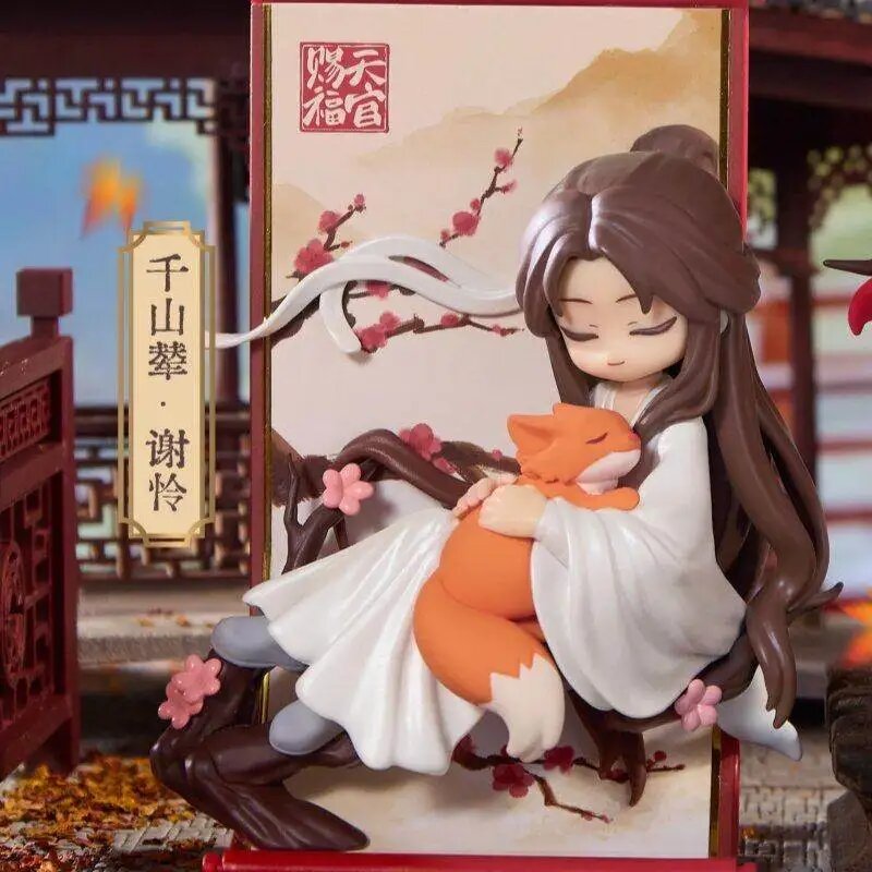 Original Tian Guan Ci Fu Scroll Series Blind Box TGCF Hua Cheng Xie Lian Cute Anime Peripheral Mystery Box Decora Anime Gift Toy