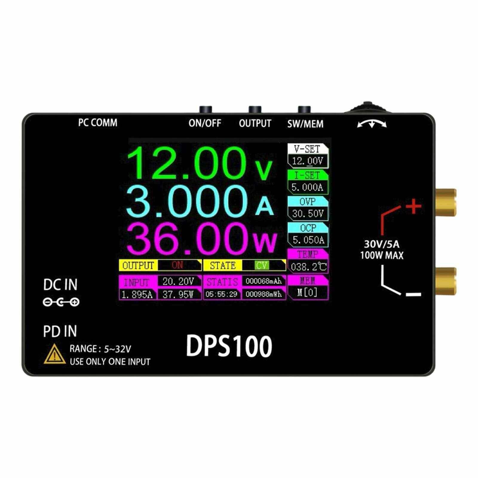 Программируемый блок питания DPS100 с защитой от перегрузки