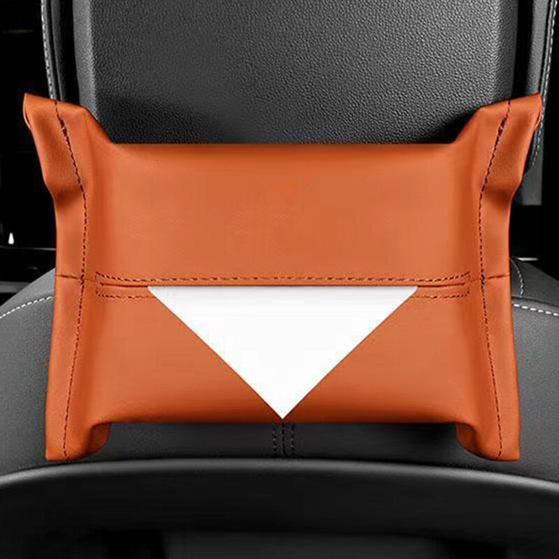 Подходит для автомобильного держателя салфеток Xiaomi SU7, ящика подлокотника сиденья, подвесного держателя салфеток, аксессуаров для салона, изготовлен из кожаного материала.