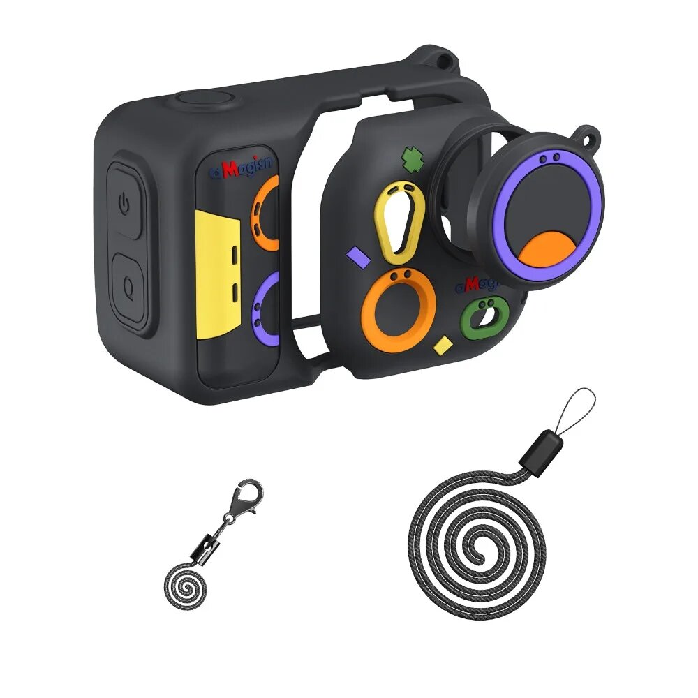 Силиконовый чехол с веревкой для Insta360 Go Ultra Black, Черный