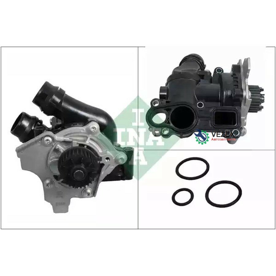 INA 538036210 помпа! с корпусом\ Audi A4, VW Beetle/Jetta/Amarok, Seat Alhambra 2.0TSI/TFSI 08>