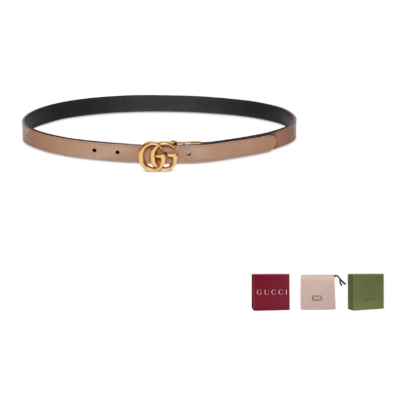 GUCCI GG Marmont Ремни из коровьей кожи Женские Розовый Черный 2 см 90