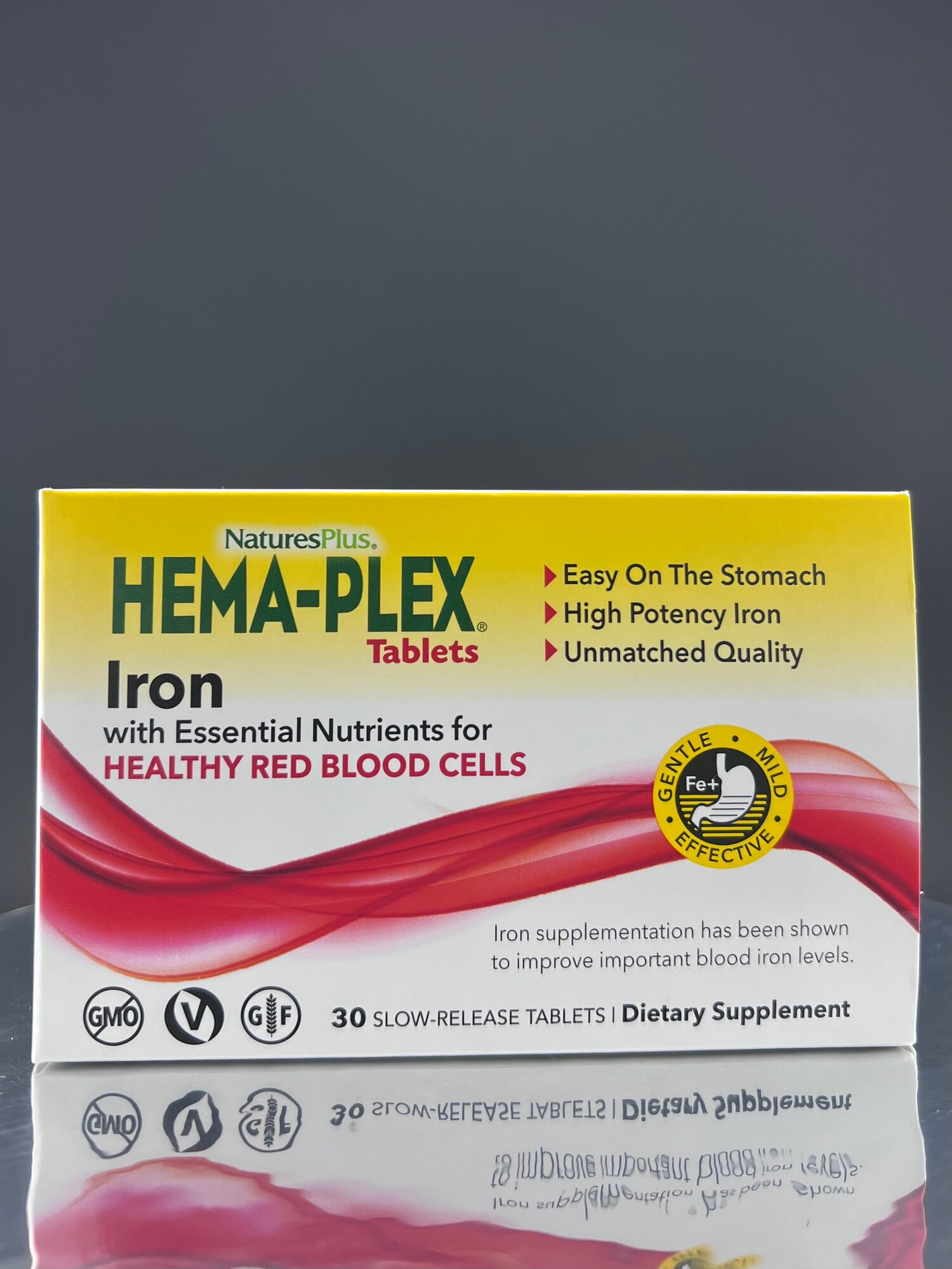 Железо хелатное Nature's Plus Hema-Plex, 85мг железа, 30 таблеток