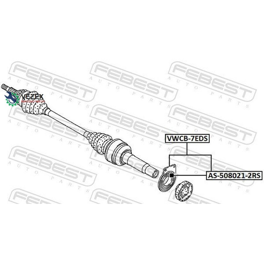 FEBEST VWCB-7EDS подшипник приводного вала VOLKSWAGEN VWCB-7EDS
