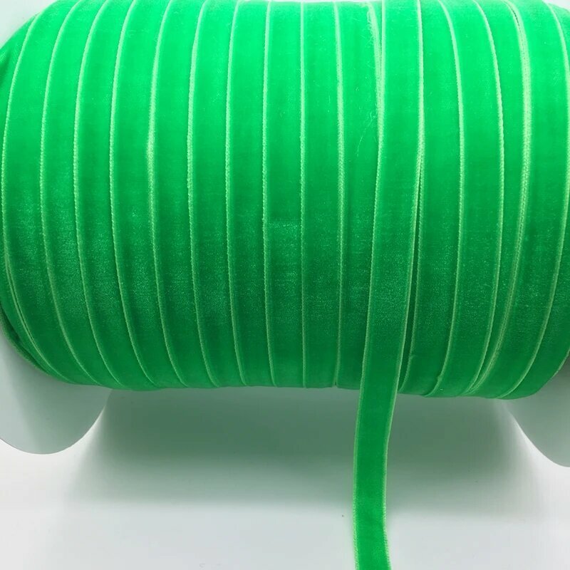 Лента велюровая CyanRafts 5 ярдов 3/8 дюйма Зеленый, Green