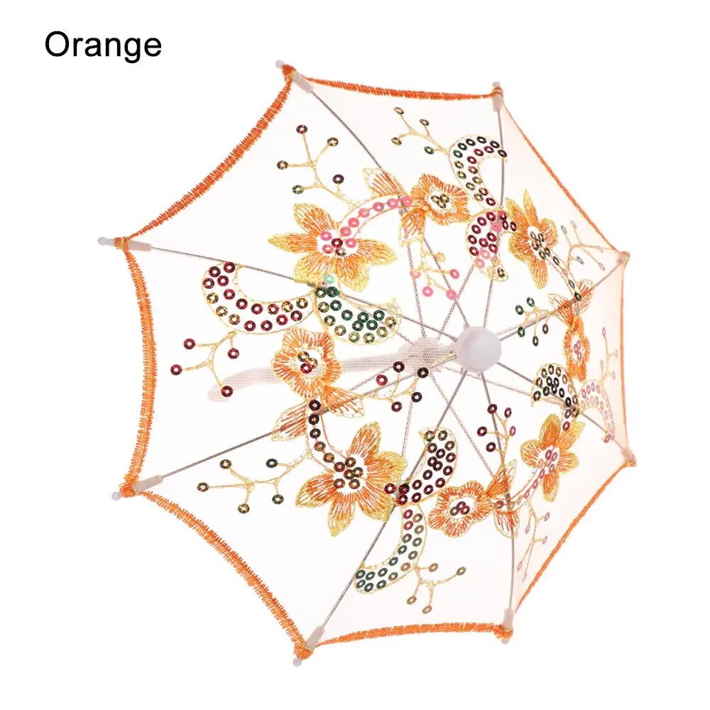 Кукла с зонтиком, химическая ткань, детский Оранжевый, orange