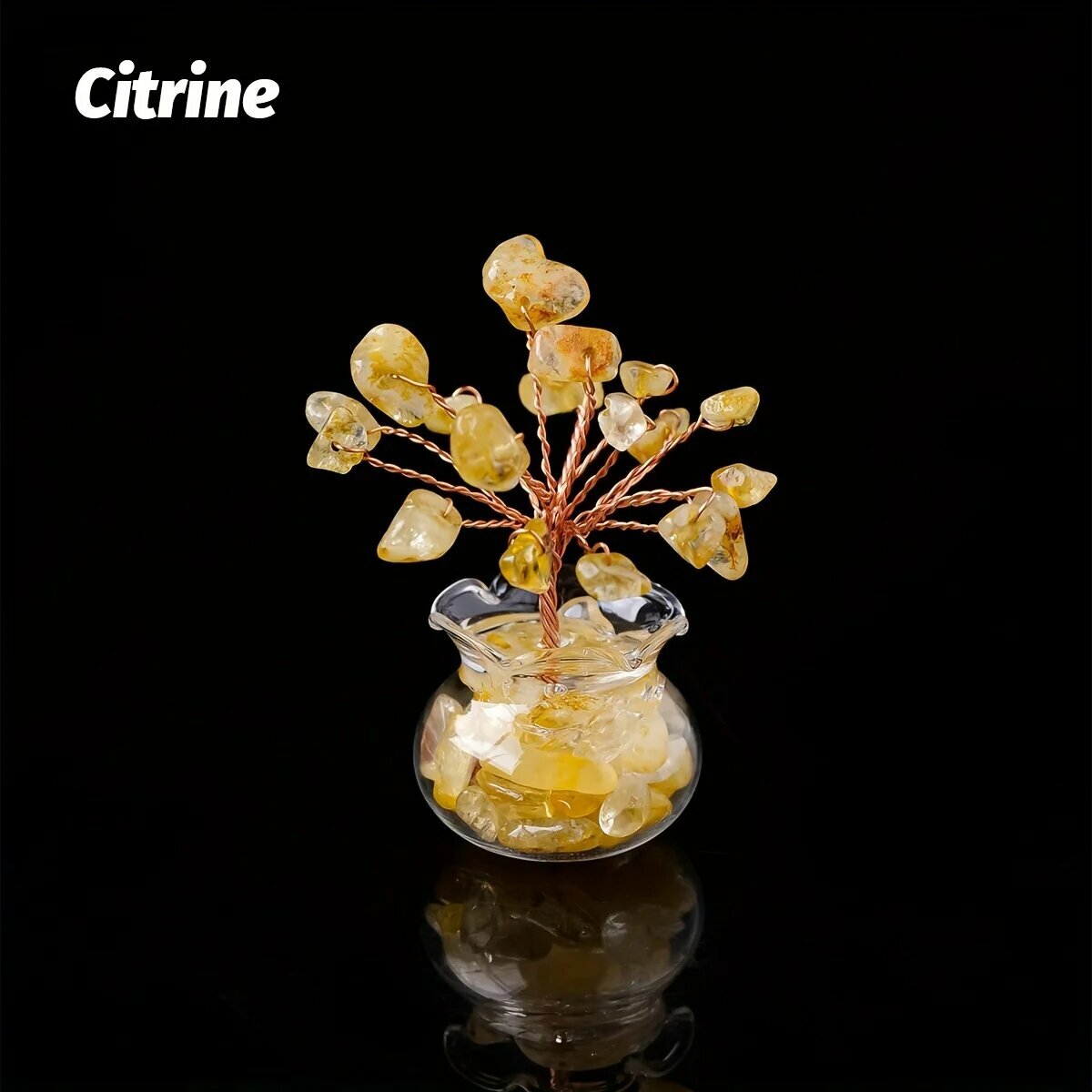 Кристаллическое гравийное дерево с аметистом Citrine