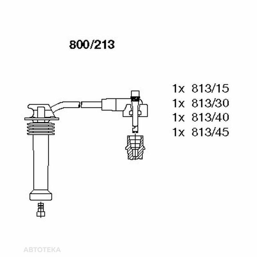 Комплект высоковольтных проводов BREMI 800213