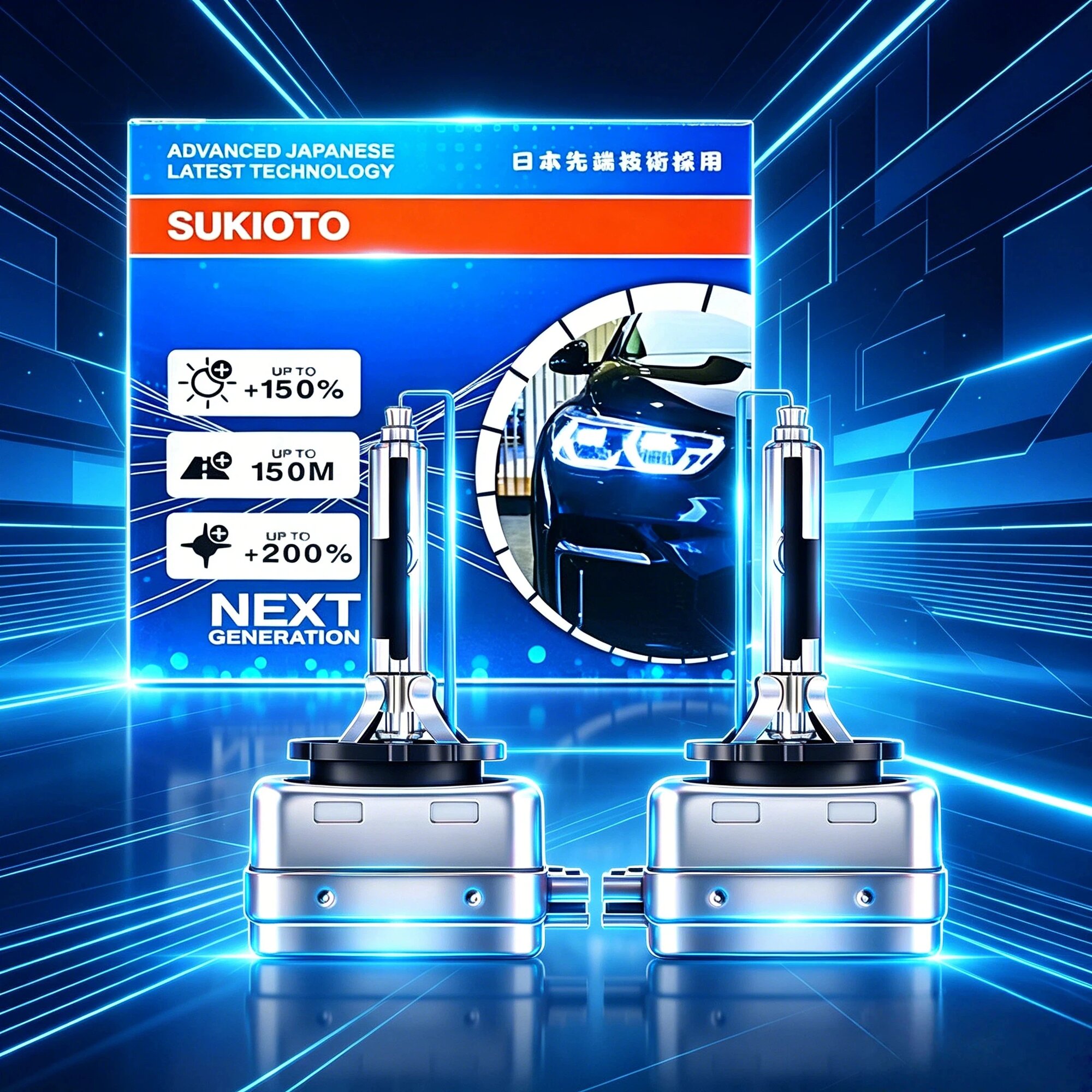 2 шт. SUKIOTO Подлинная Япония 12V 55W D1S ксеноновая HID-лампа 3000K 4300K 6000K 8000K 6000 К, D3S