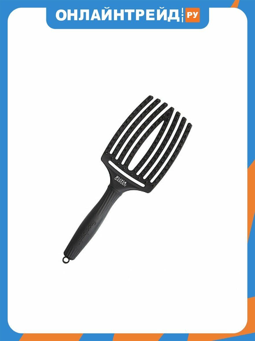 Щетка для волос Olivia Garden Fingerbrush, Care Iconic Boar&Nylon Full, black, р-р L