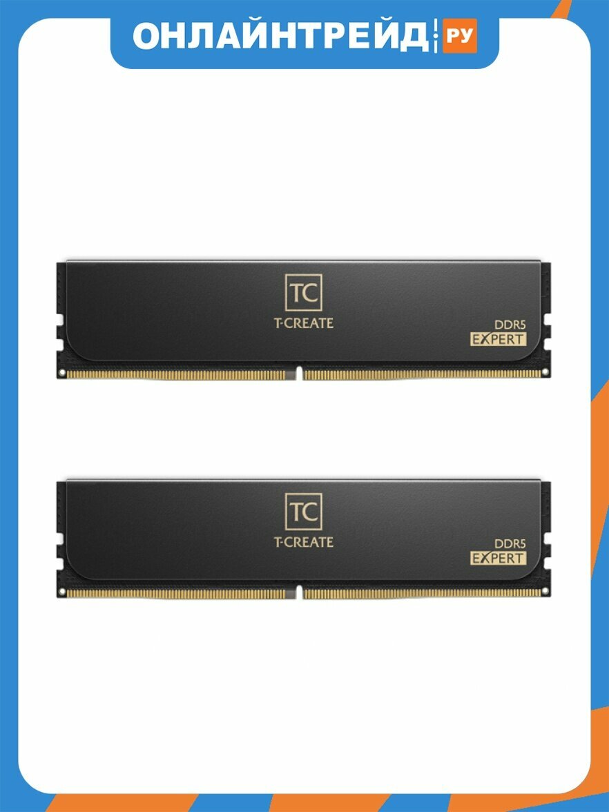 Оперативная память Teamgroup Team Group DDR5 T-Create Expert 32GB (2x16GB) 6400MHz CL32 (32-39-39-84) 1.35V Black (CTCED532G6400HC32ADC0)