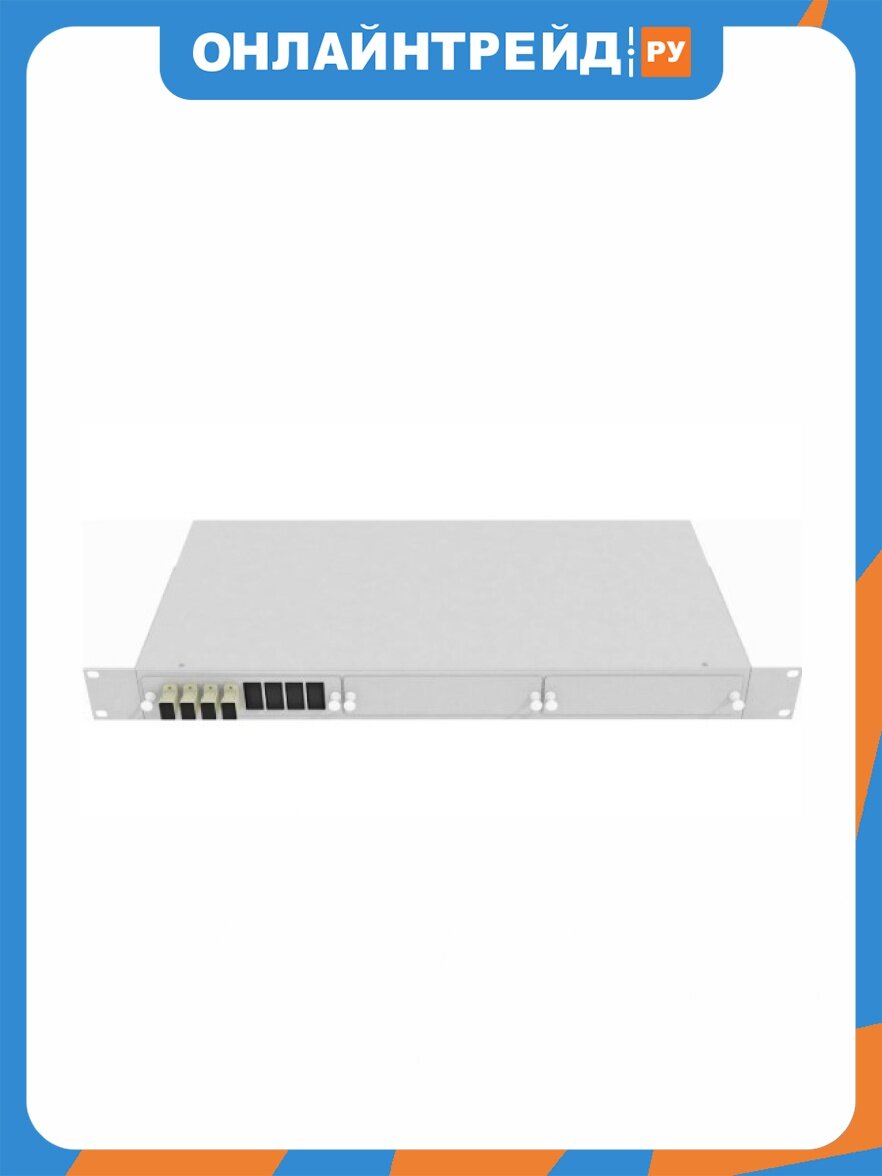 Кросс оптический стоечный Toplan 19", 4 SC/PC адаптера, многомодовый MM 50/125 (OM3), 1U, серый, укомплектованный,