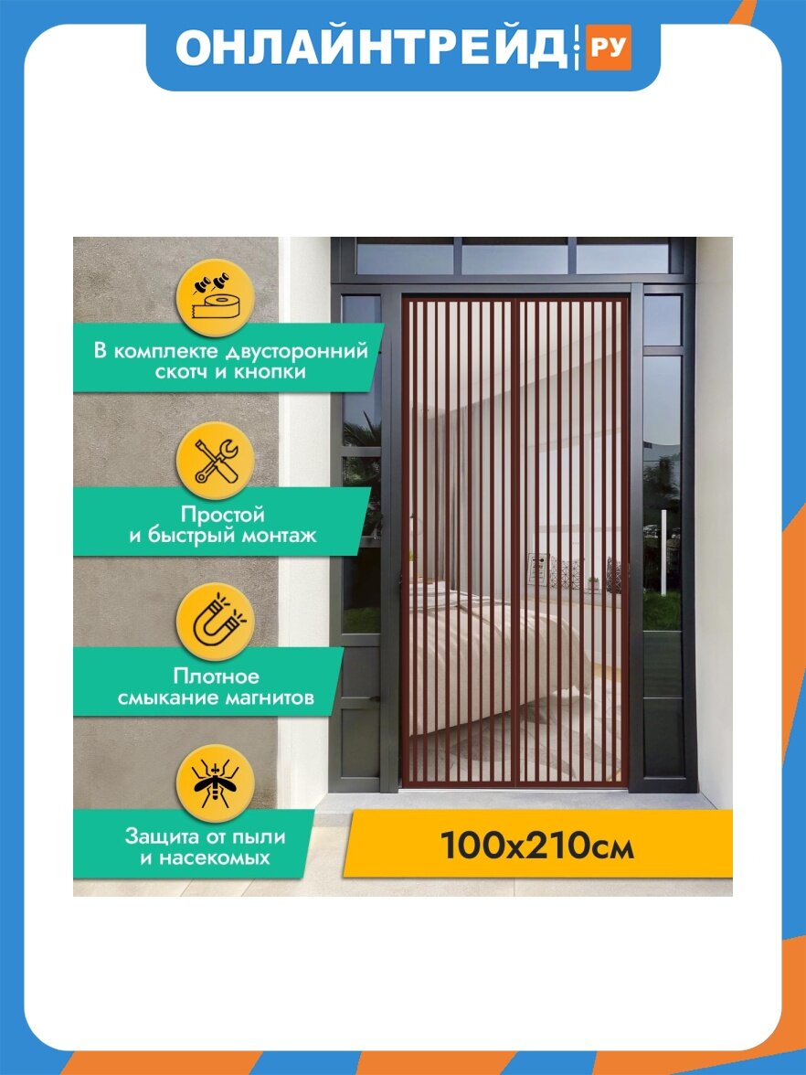Противомоскитная сетка Rosenberg 100х210 см (R-400037)