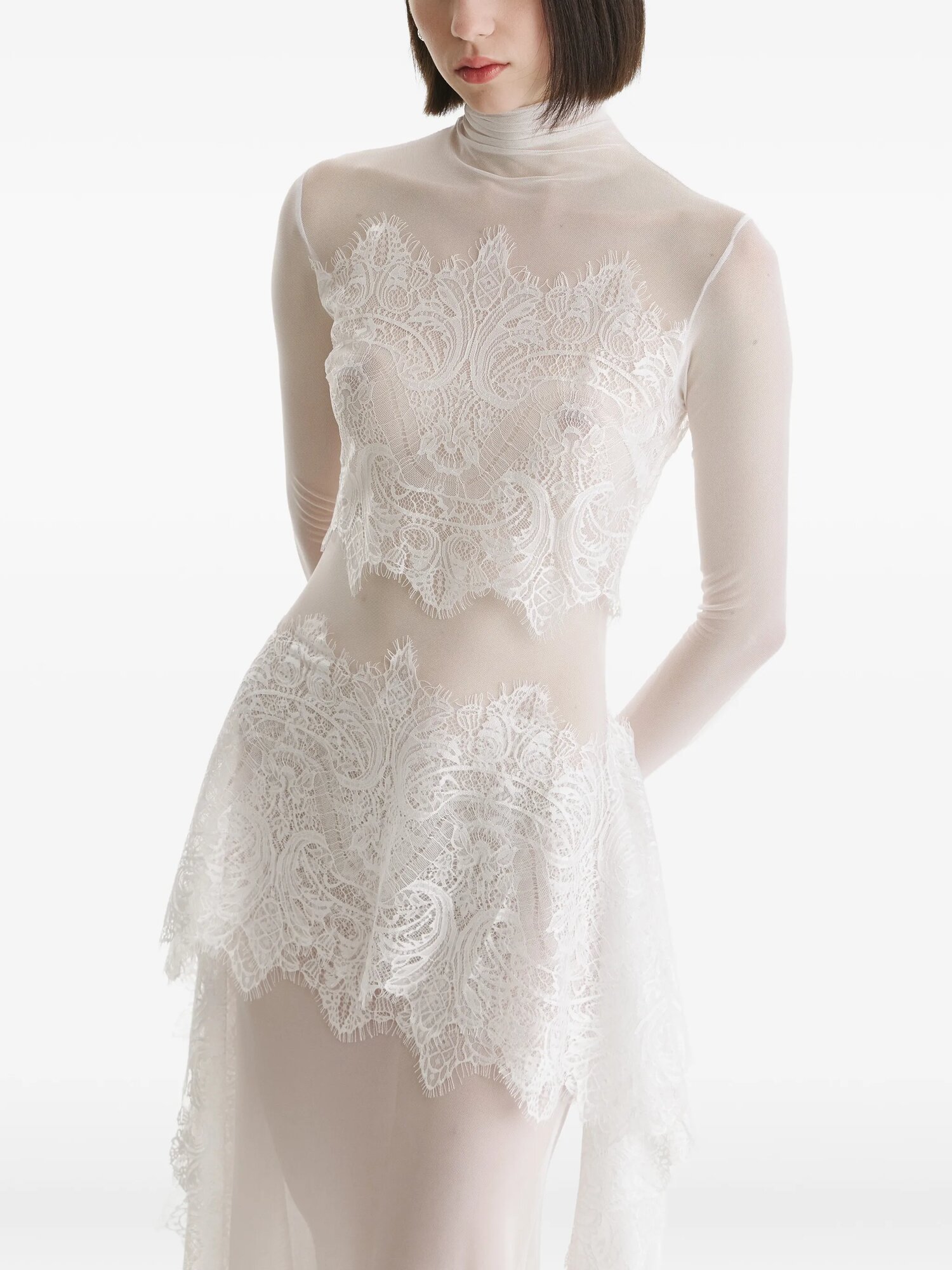 Платье Lace-trimmed maxi dress