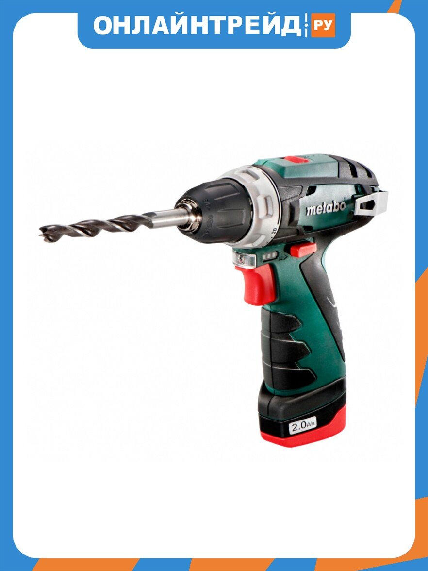 Дрель-шуруповерт аккумуляторная Metabo PowerMaxx BS Basic (600984000), 2 АКБ + ЗУ