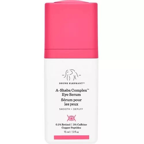 DRUNK ELEPHANT Сыворотка для кожи вокруг глаз A-Shaba Complex Eye Serum Smooth + Depuff, 15 мл
