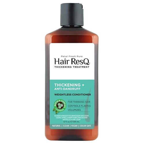 PETAL FRESH Кондиционер против перхоти для тонких волос без эффекта утяжеления Hair ResQ, 355 мл