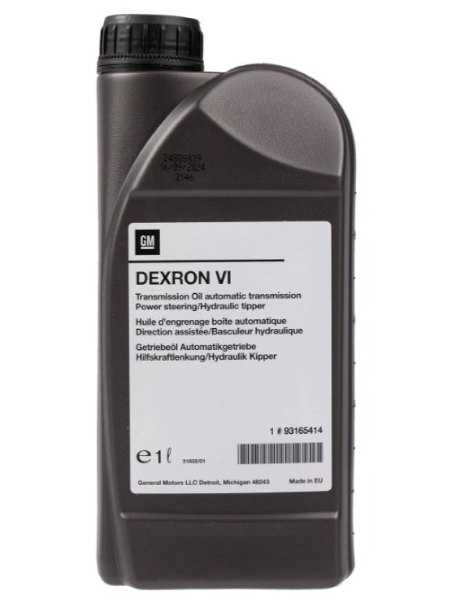 Трансмиссионное масло GM (general Motors) ATF Dexron VI синтетическое 1 л 93165414