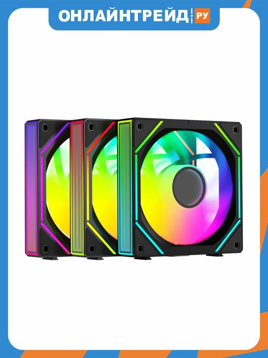 Вентиляторы для корпуса Ocypus Gamma F12 UNI ARGB REVERSE BLADE 3-IN-1 3шт (Gamma-F12-BK3AM01U-GL)