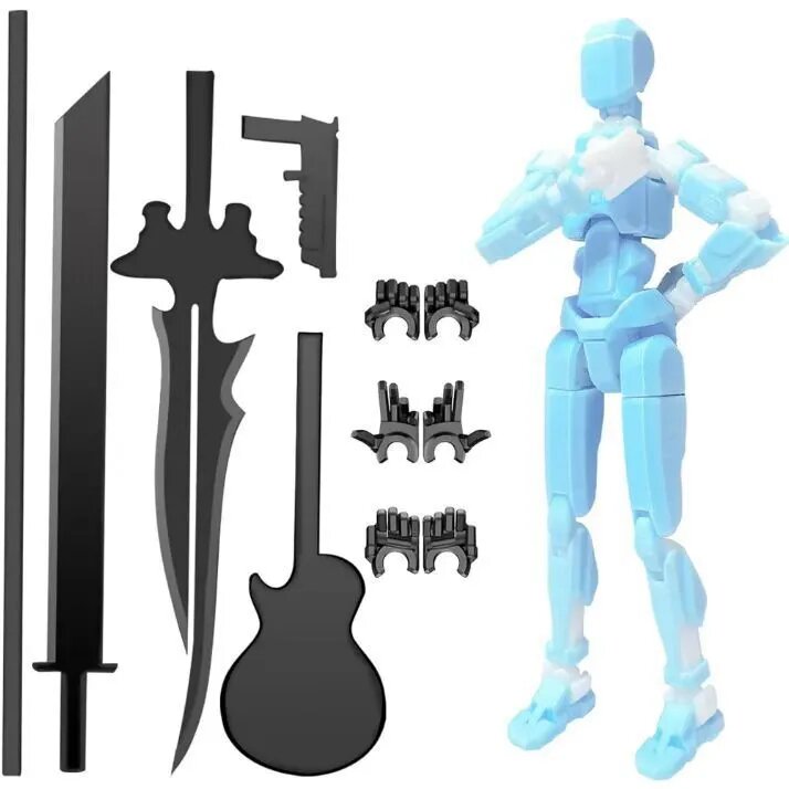 1 шт Фигурка Titan 13 Air Bound, многосуставная, подвижная, 3D печать, шарнирный робот Lucky 13