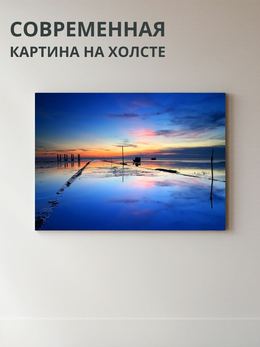 Картина на холсте Морской пейзаж 70x50 см