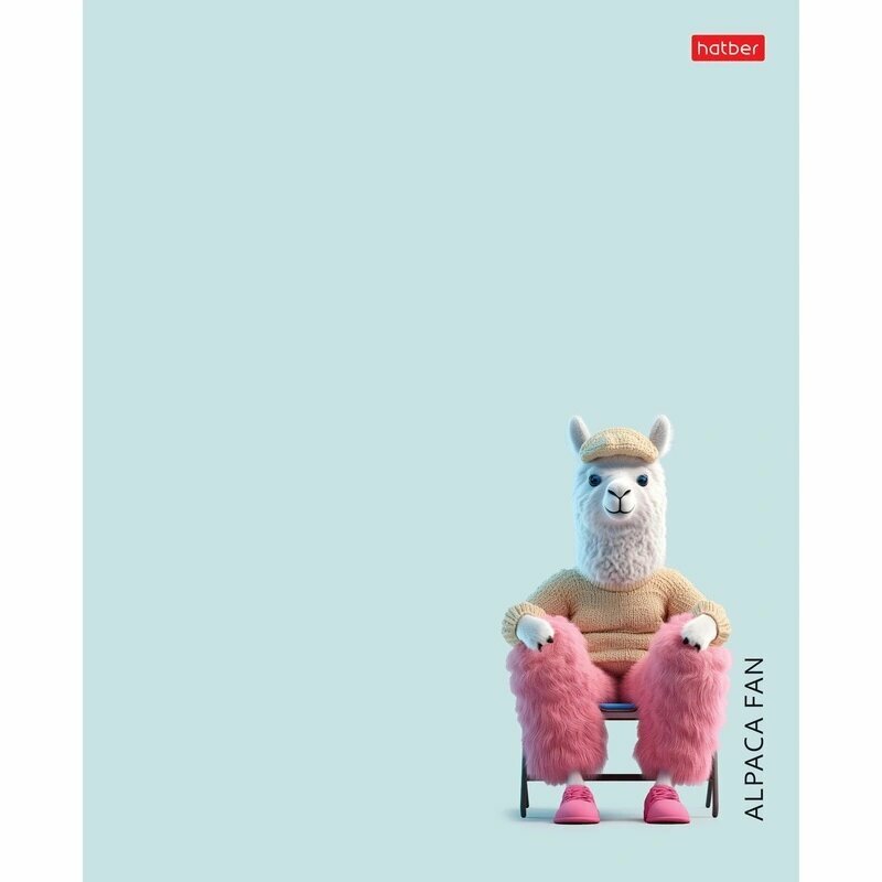 Тетрадь 48л А5ф клетка, скоба Пластик. облож, ассорт, Любитель альпак,090249