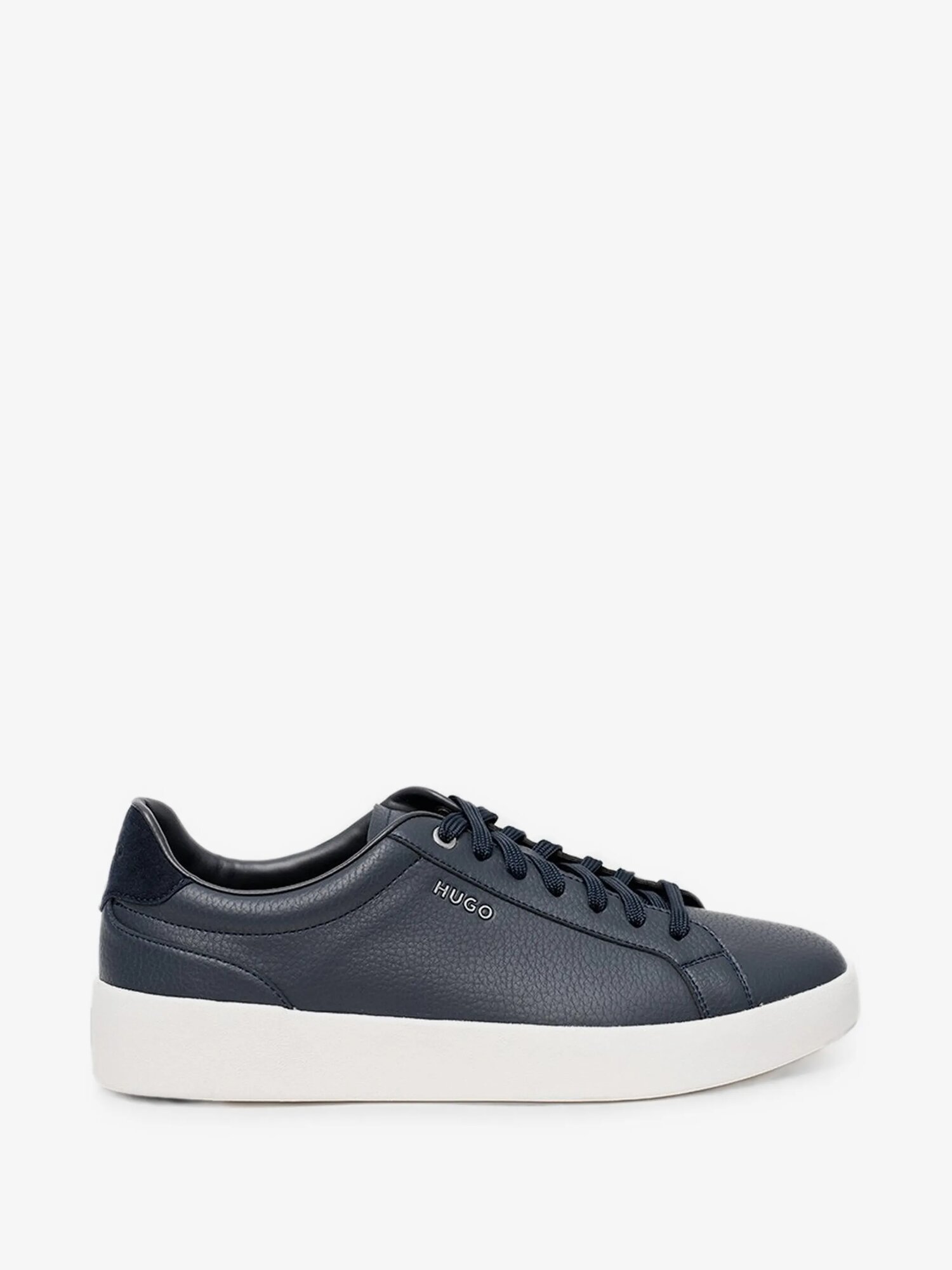 Кроссовки Logo-plaque grained-leather sneakers
