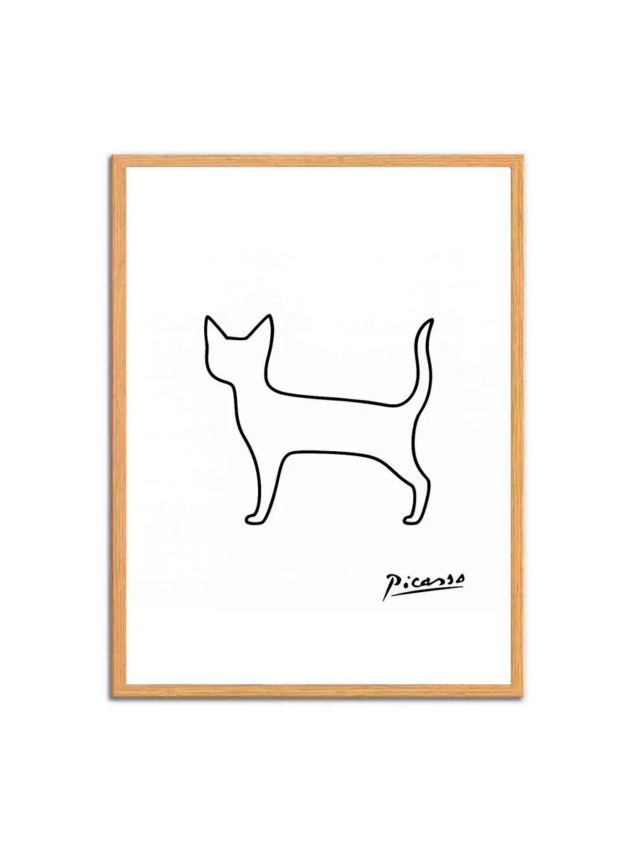 Гаванская коричневая кошка , Пабло Пикассо, Плакат 30x42см