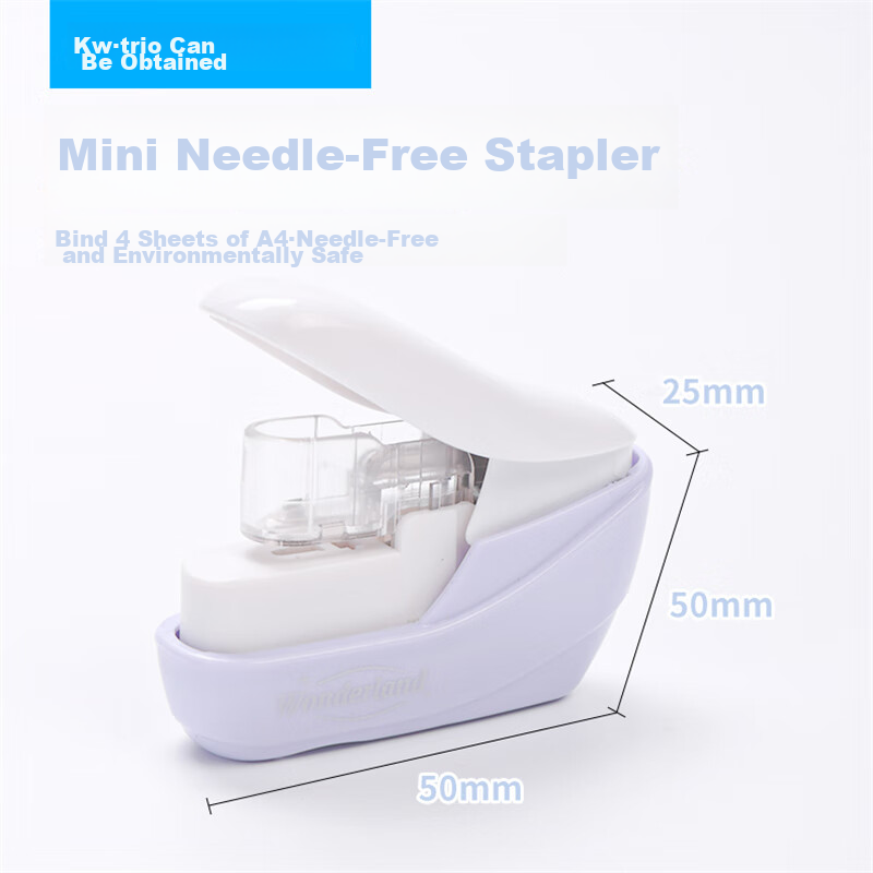 Kedeyou 5399 Handheld Stapler, Student Stapler, Small Size, Needleless, Labor-Saving, Office Stationery, for Binding 4 Pages