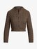 Кардиган Polo Ralph Lauren Cable-knit silk cropped cardigan, размер 36, коричнев...