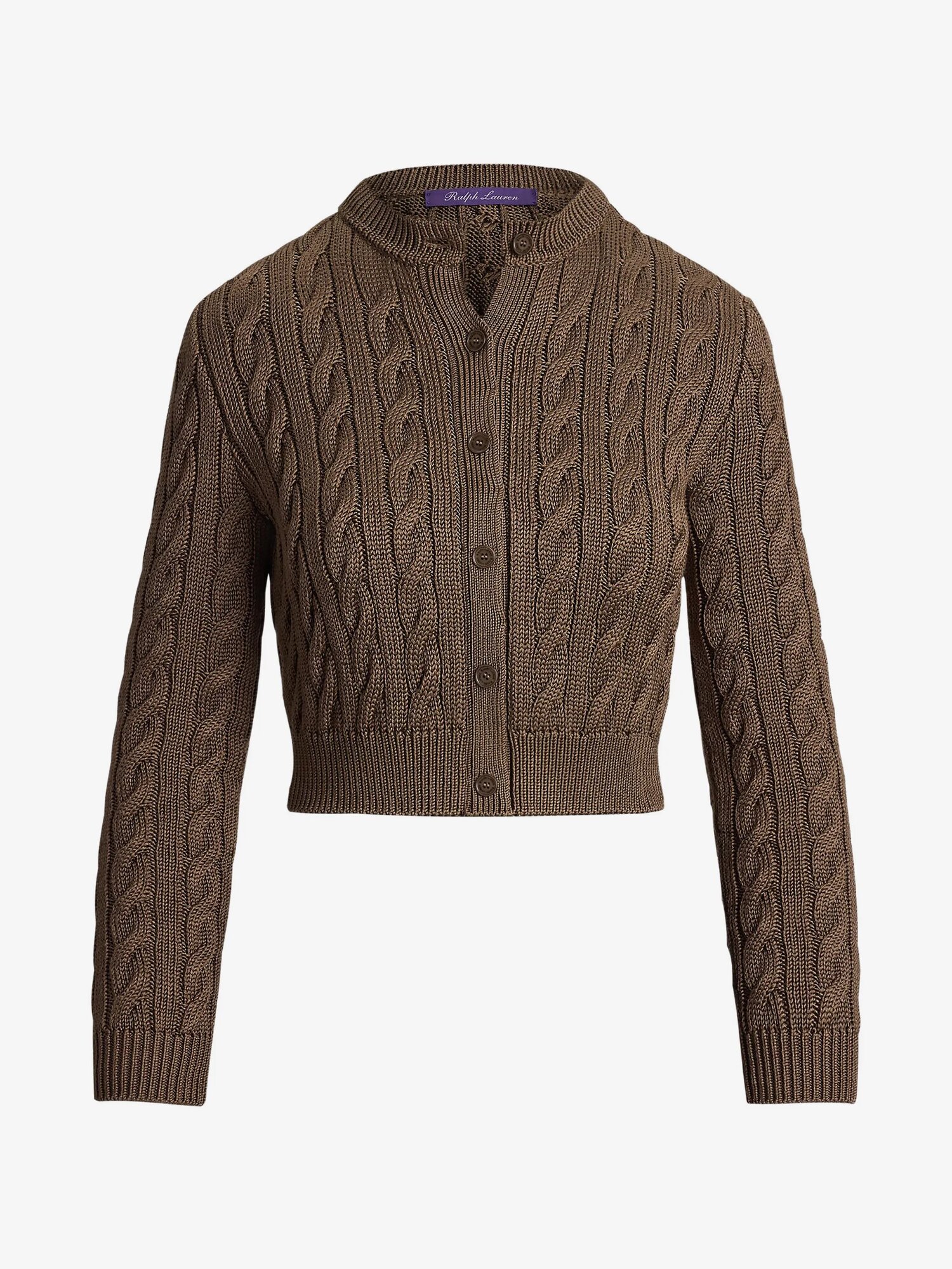 Кардиган Cable-knit silk cropped cardigan